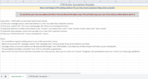 Free UTM Builder Spreadsheet Template Download (Reduce Workload)