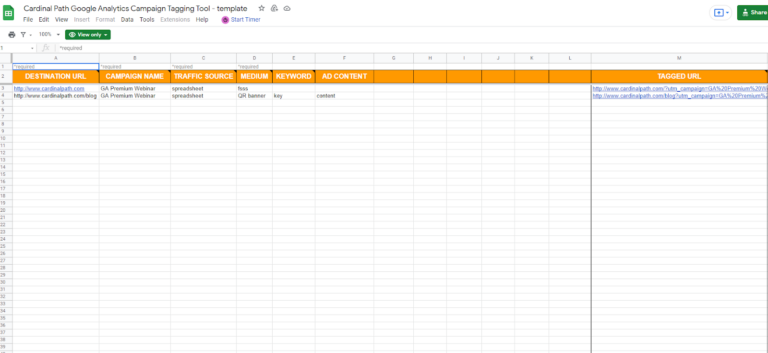 Free UTM Builder Spreadsheet Template Download (Reduce Workload)