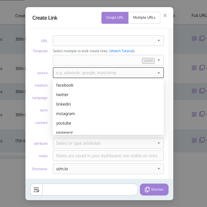 Link Builder - UTM.io