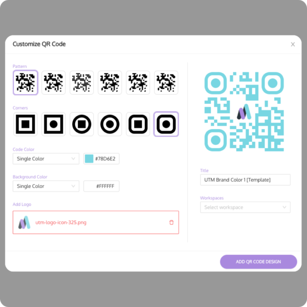 Custom Design QR Code Generator - UTM.io