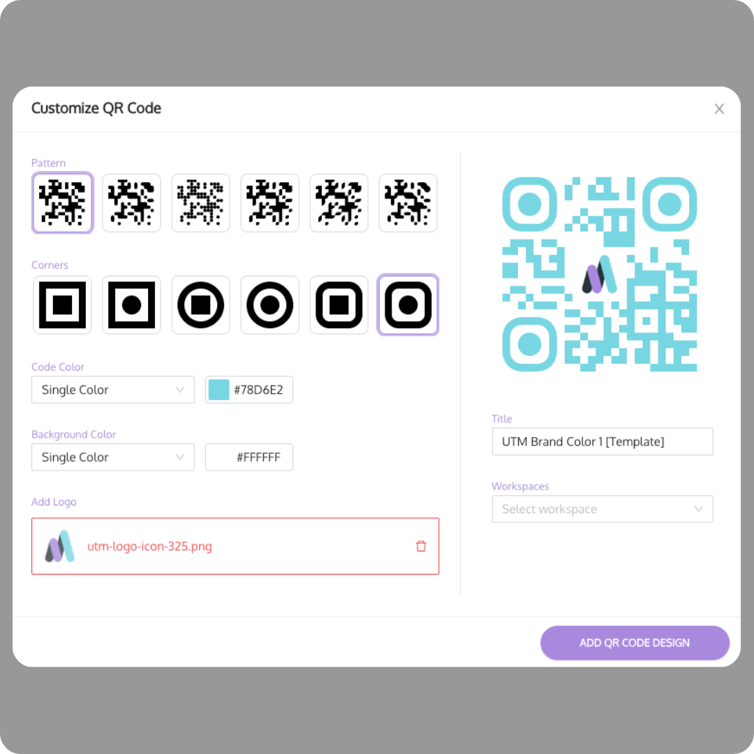 Custom Design QR Code Generator - UTM.io