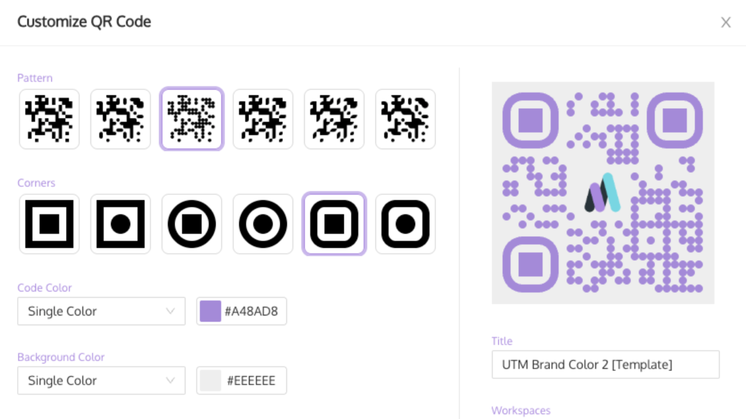 Custom Design QR Code Generator - UTM.io